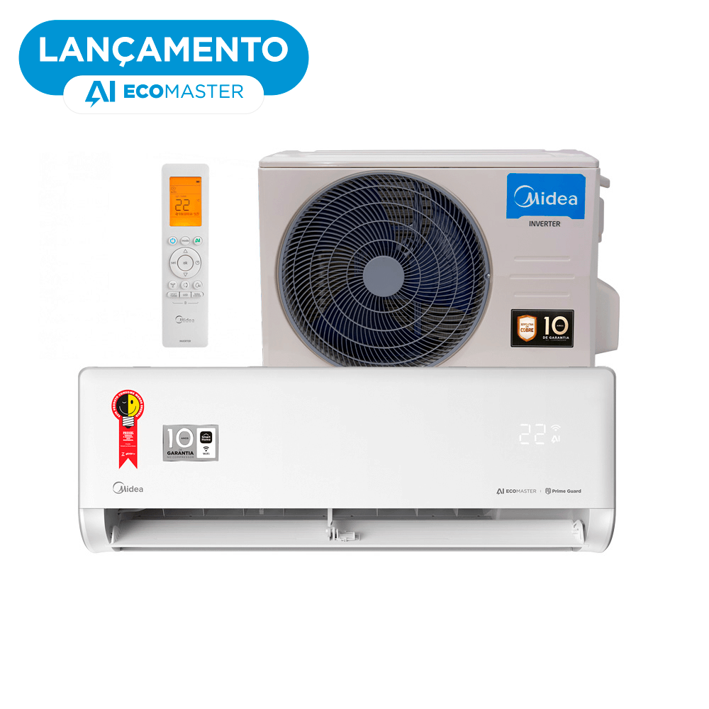 Ar Condicionado 9000 BTUs Inverter Ai Ecomaster 42EZVCA/38EZVCA - 220V - Martinello
