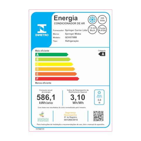 Ar Condicionado de Janela Springer Midea 10000 BTUs - QCK105BB Frio ...