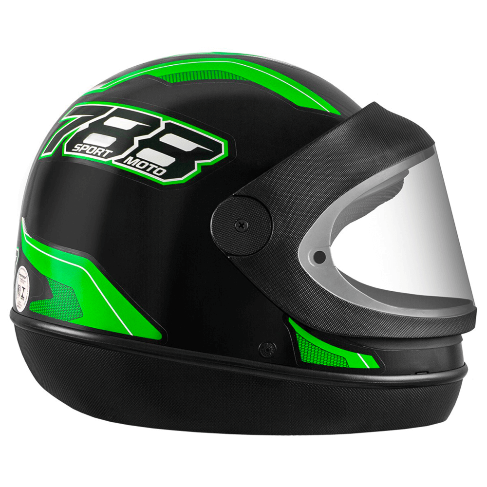 Capacete Pro Tork New Sport 788 - 58 Preto/Verde - Martinello ...