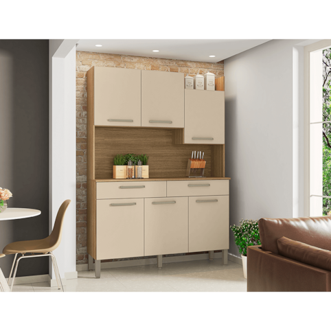 Kit Paraná 6 Portas Modena - Freijo/Vanilla 9011 - Martinello