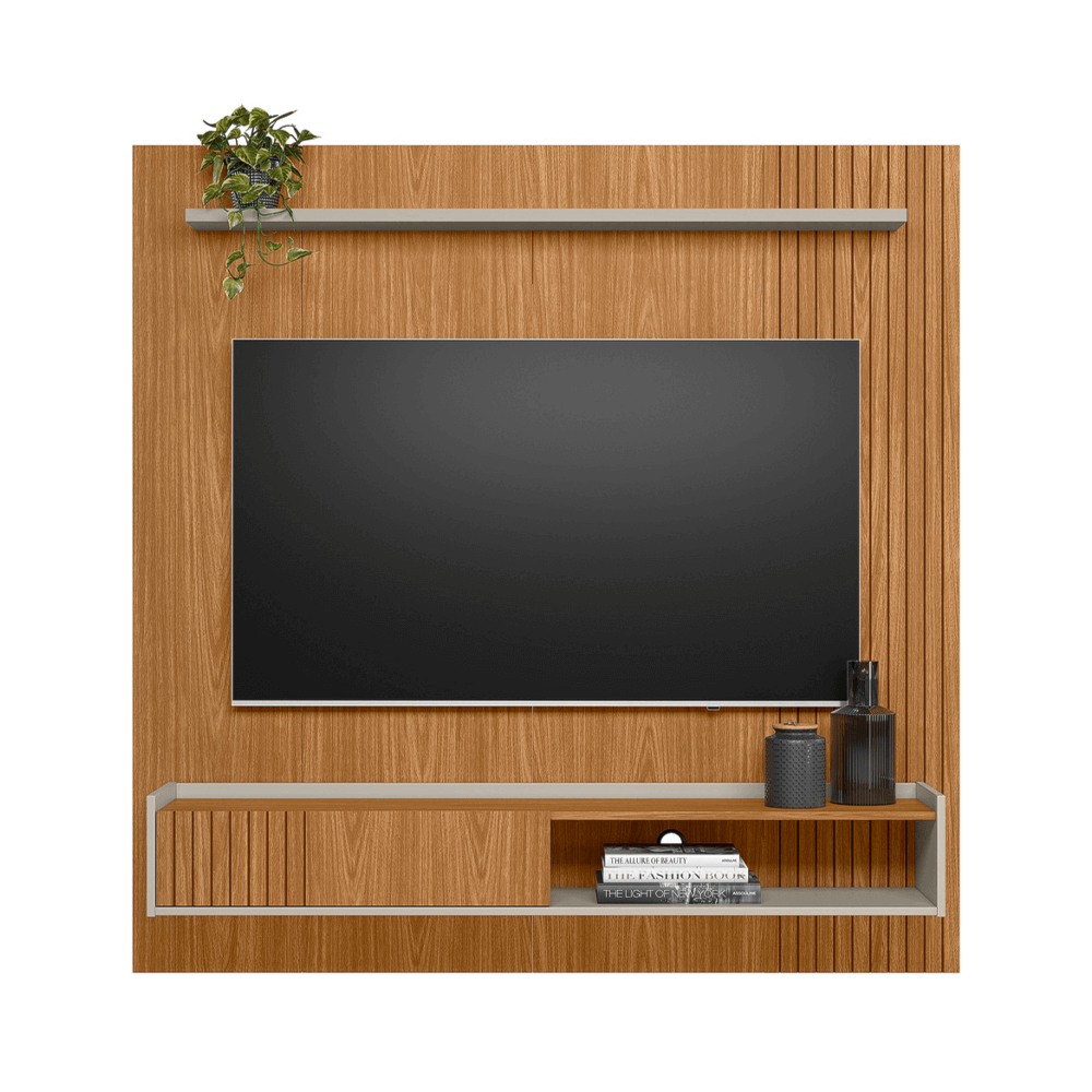 Painel Linea Brasil Dublin 160 cm - Nature/Off White - Martinello